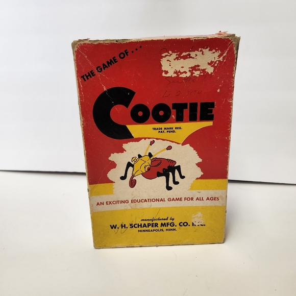Vintage | Games | Vintage The Game Of Cootie Plastic Bug Board Games Wh ...